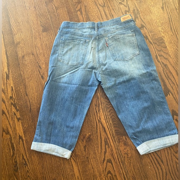 Levi's | Jeans | Levis 4 Jeans Capri Stretch Blue Denim Rolled Cuff ...